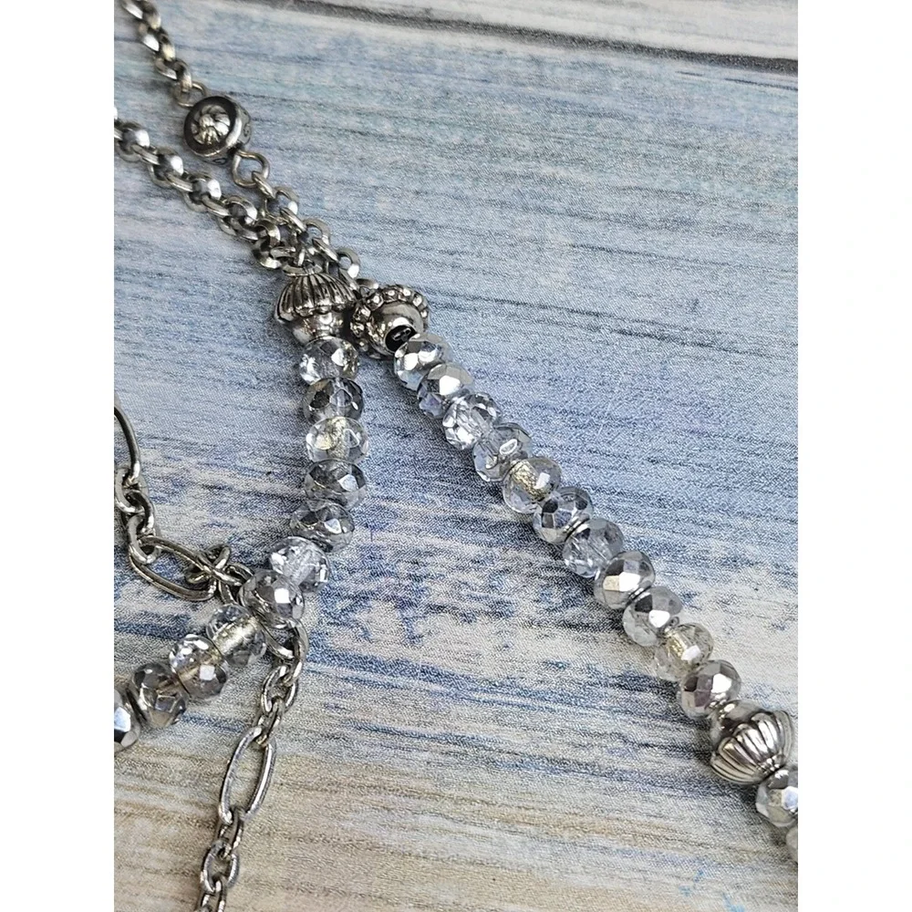 Brighton | Jewelry | Brighton 3 Strand Crystal Beads Necklace 28 Chain ...